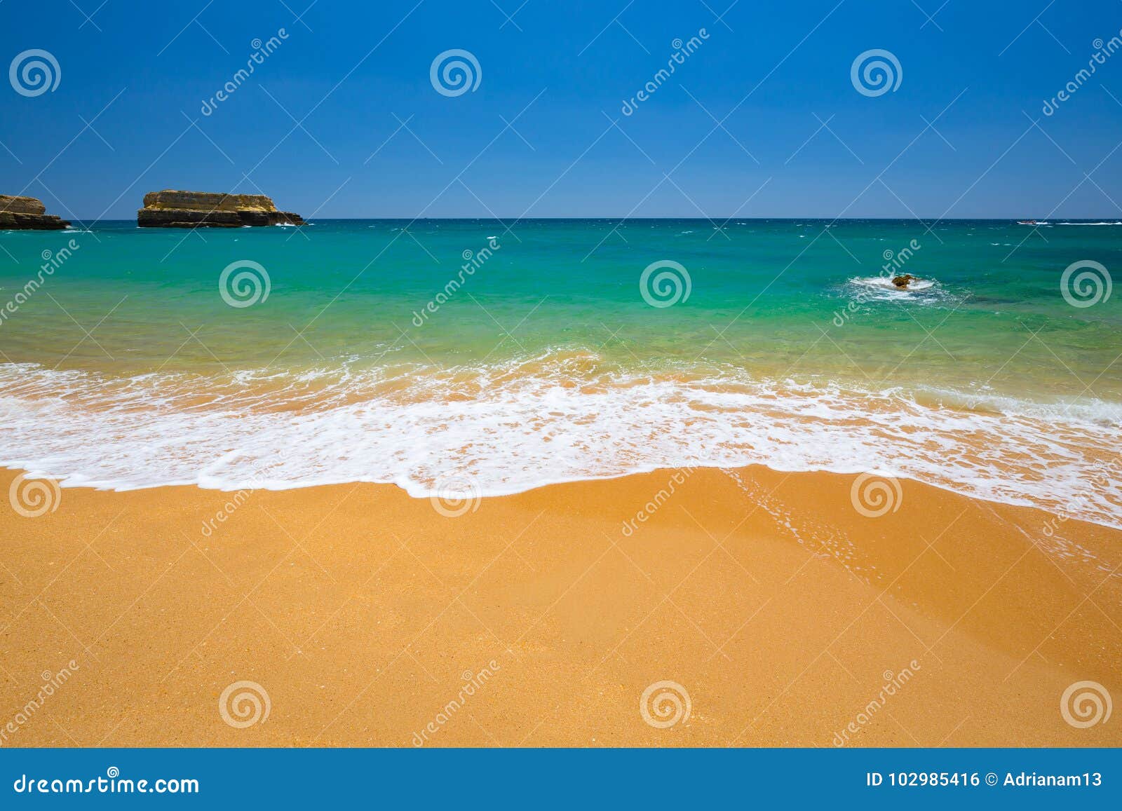 Nice open seashore. stock photo. Image of sand, summer - 102985416