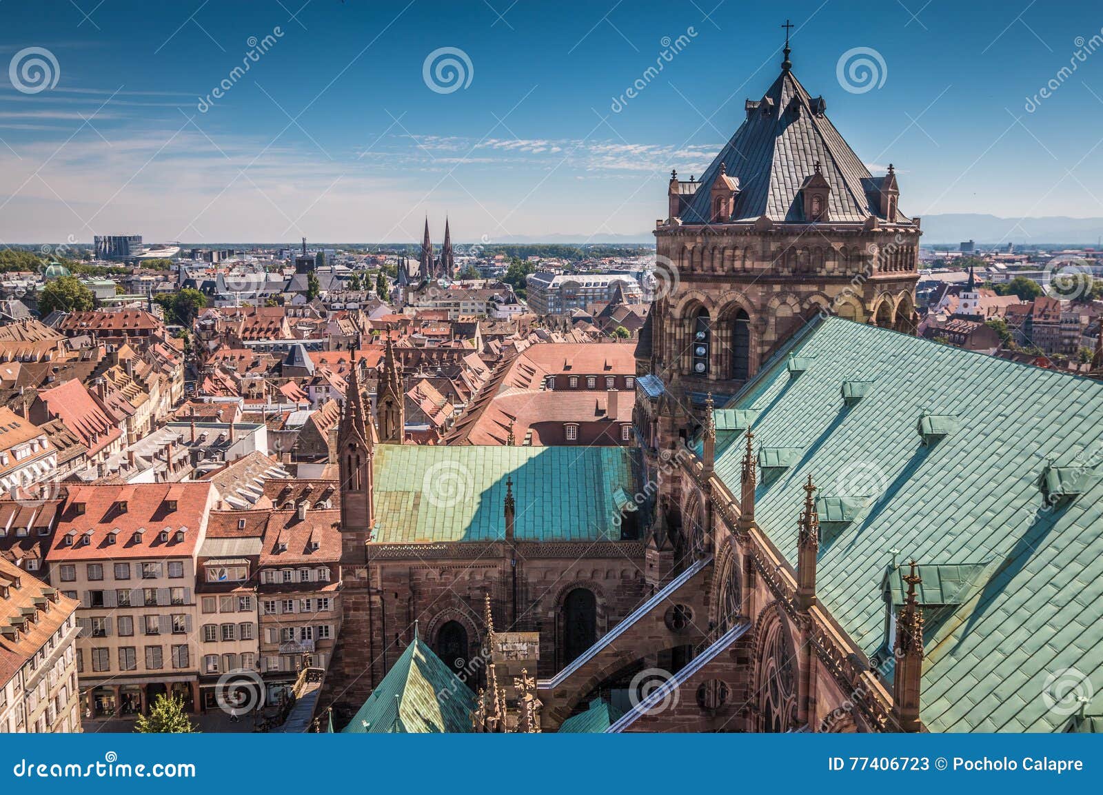 Nice Panoramic View of Strasbourg France Stock Image - Image of grand ...