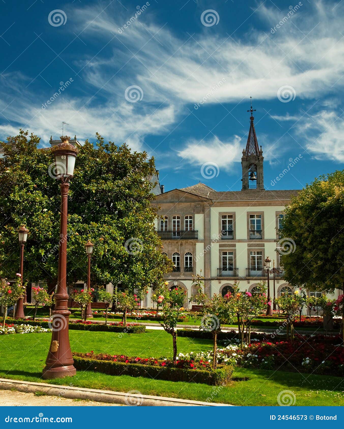 Nice park stock image. Image of bench, detail, path, park - 24546573
