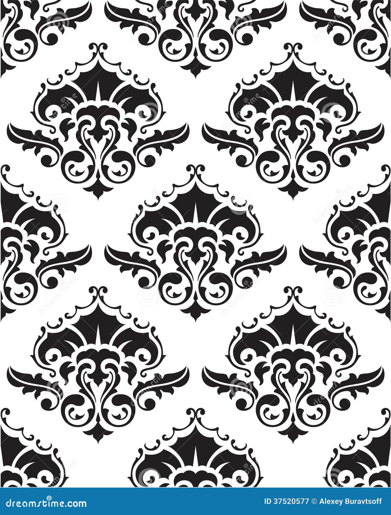 Nice pattern stock vector. Illustration of baroque, acanthus - 37520577