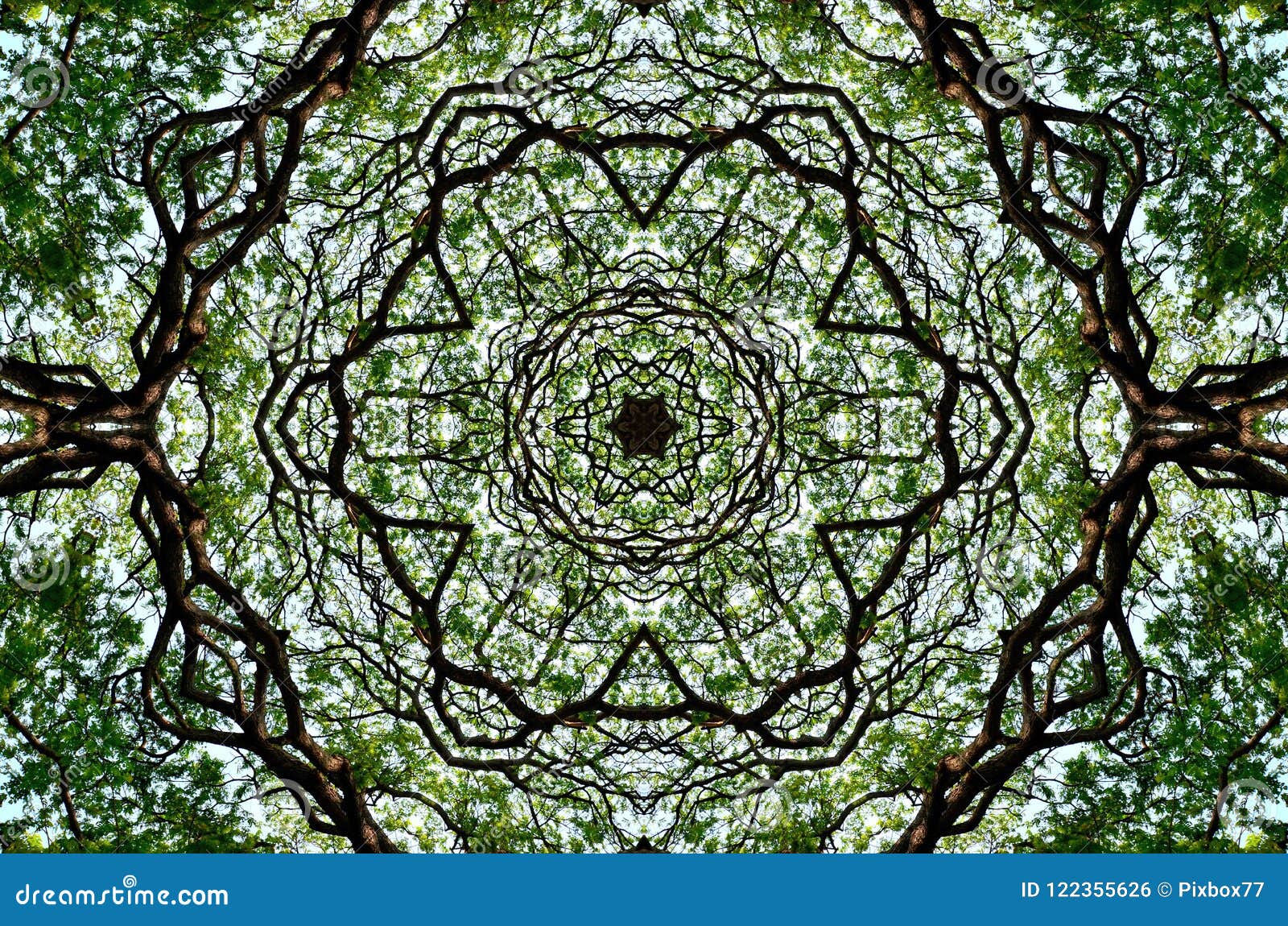 Nice Pattern Graphic Background of Green Leaf Stock Illustration ...