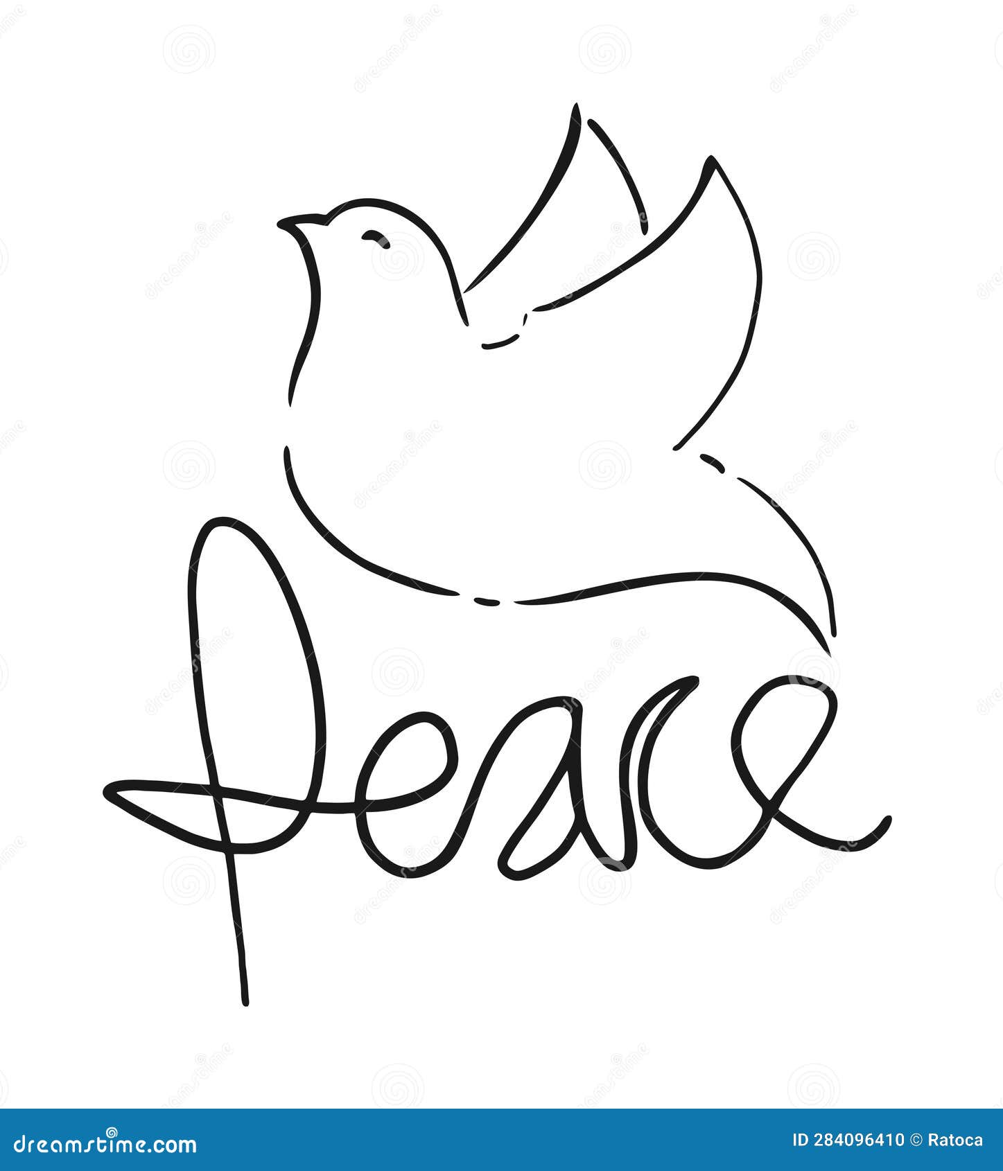 Nice peace message symbol stock vector. Illustration of silhouette ...