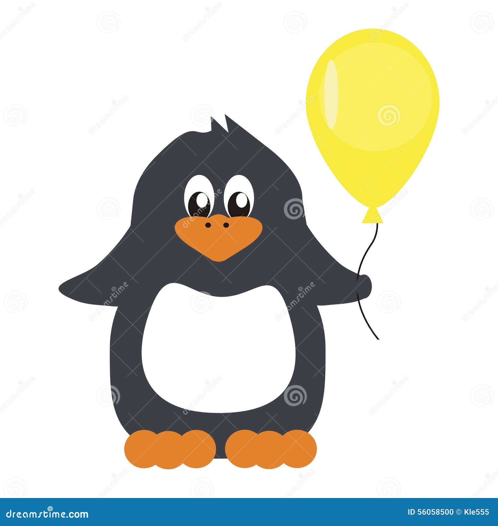 Nice Penguin on White Background Stock Illustration - Illustration of ...