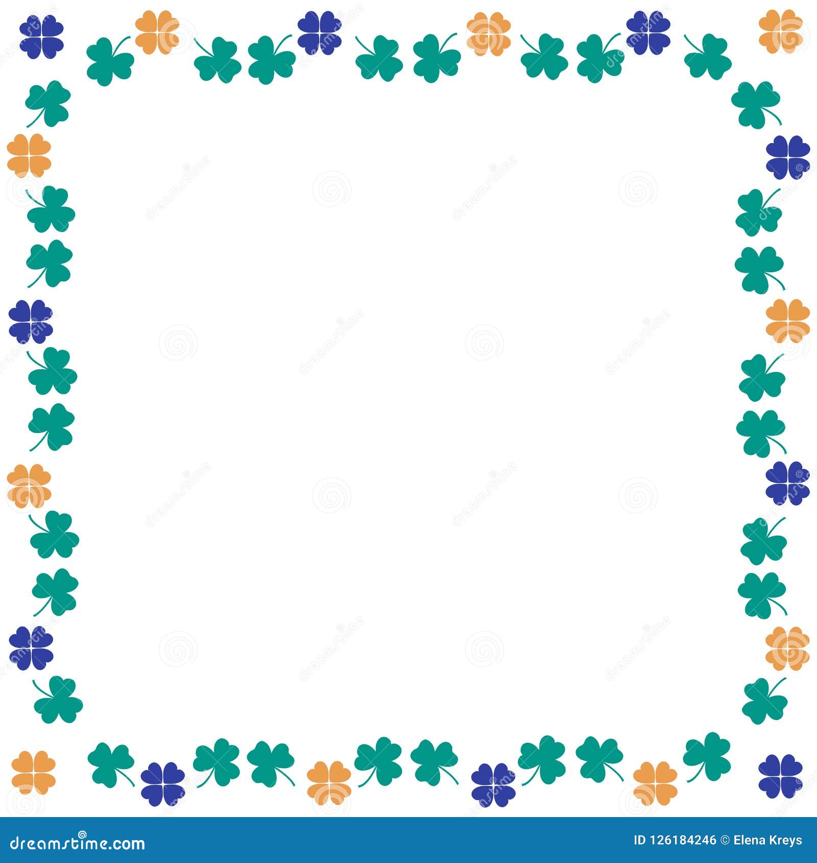Nice Picture-frame from Various Pieces of Clover Stock Vector ...