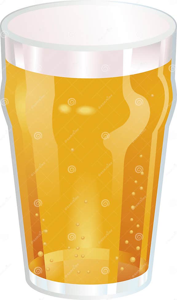 A Nice Pint of Beer Vector Ill Stock Vector - Illustration of liquid ...