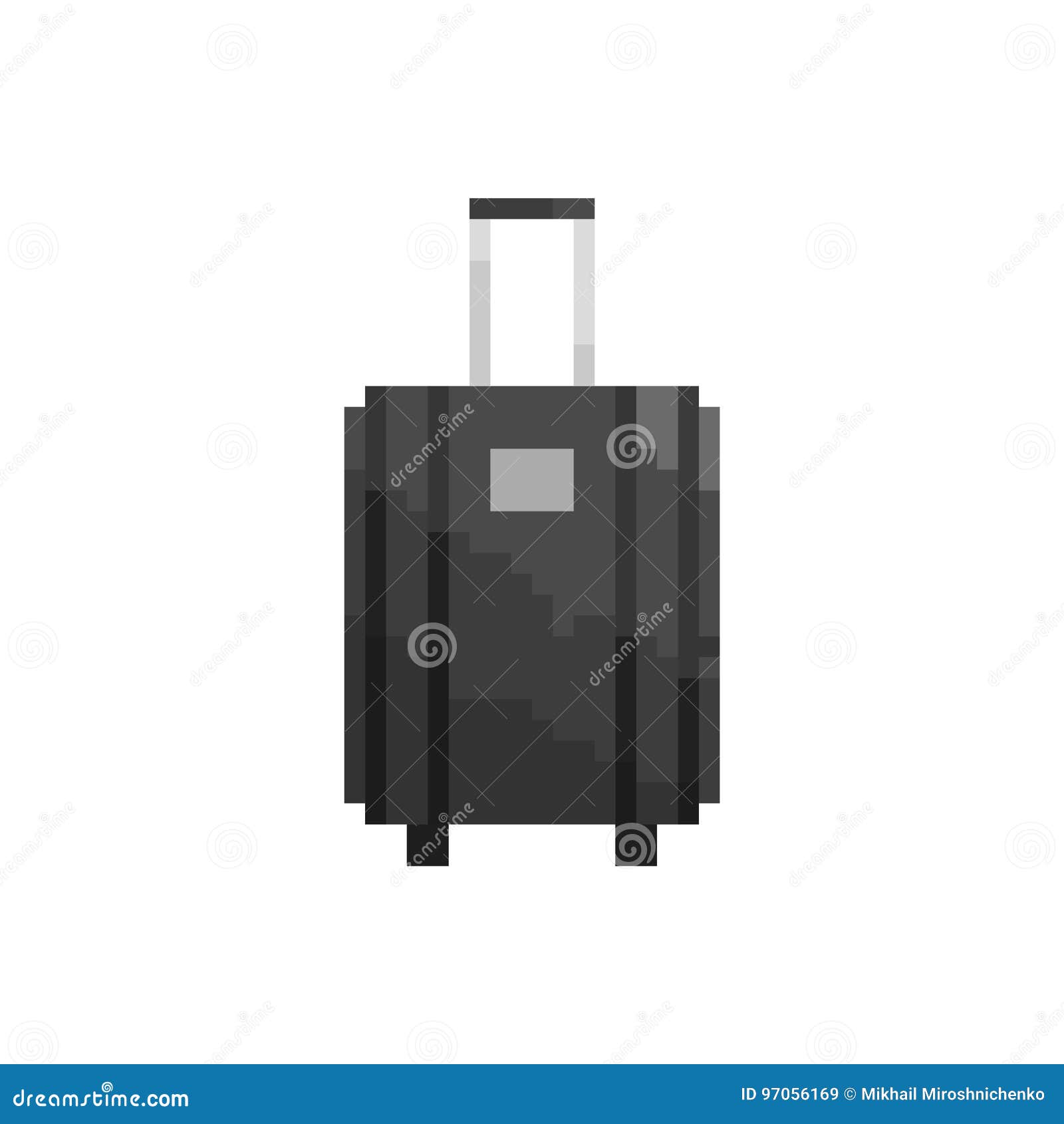 Nice pixel suitcase stock vector. Illustration of business - 97056169