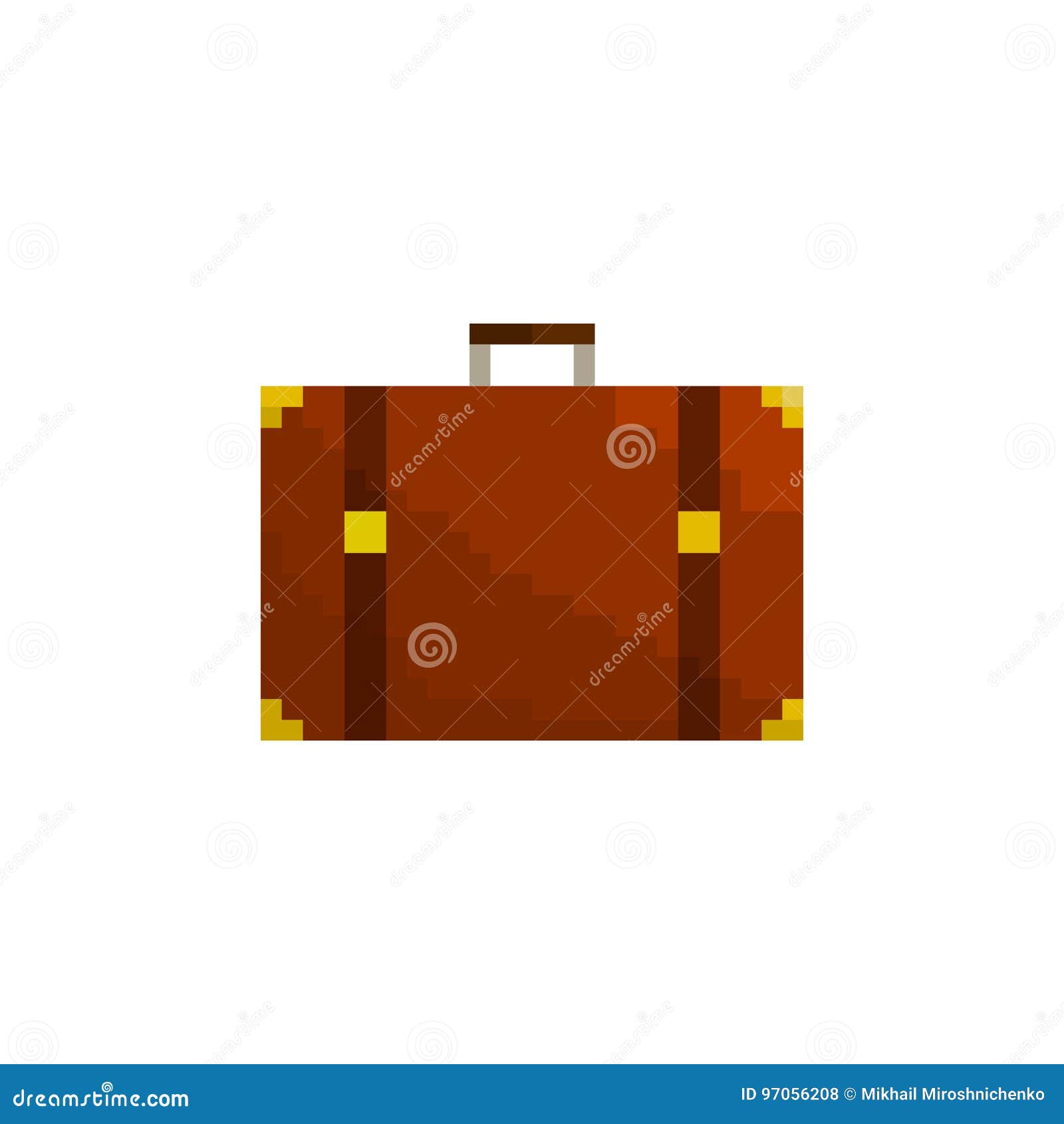 Nice pixel suitcase stock illustration. Illustration of baggage - 97056208
