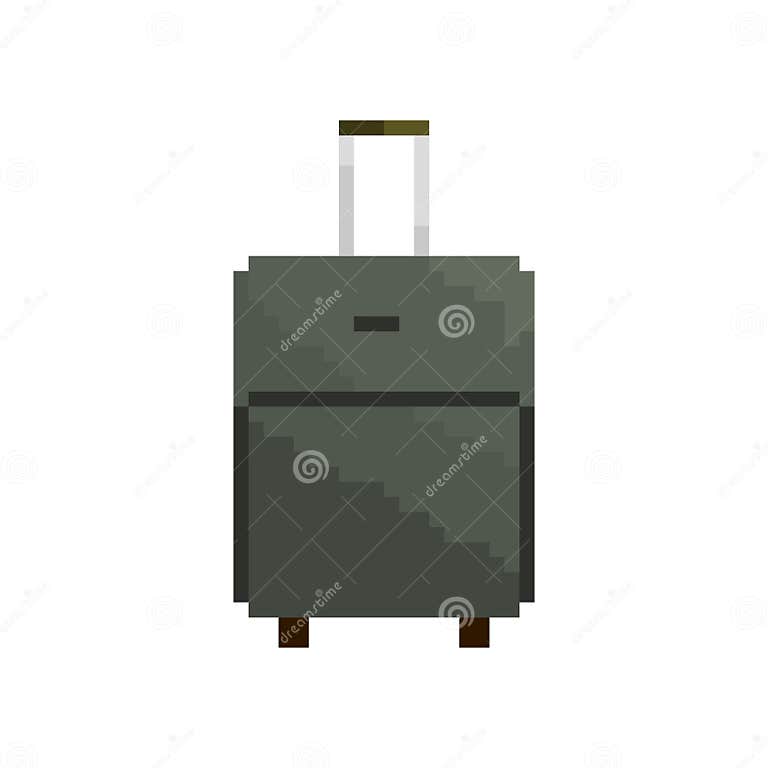 Nice pixel suitcase stock illustration. Illustration of retro - 97056271