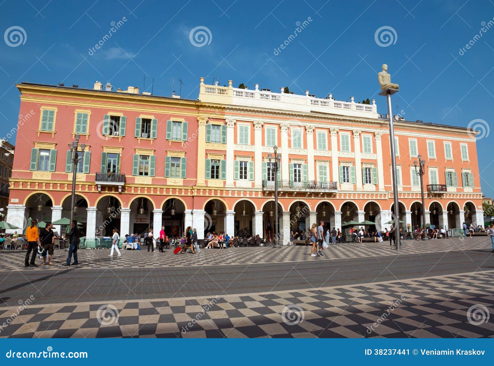 Nice - Plaza Massena Square Editorial Photo - Image of facade, luxury ...