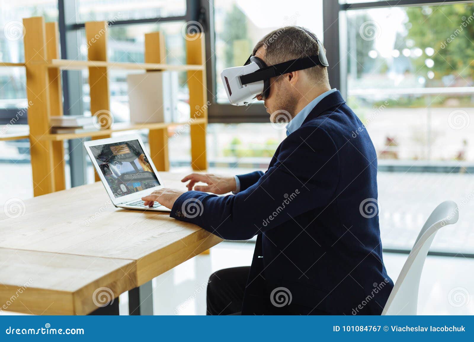 Nice Pleasant Man Playing a Computer Game Stock Image - Image of ...