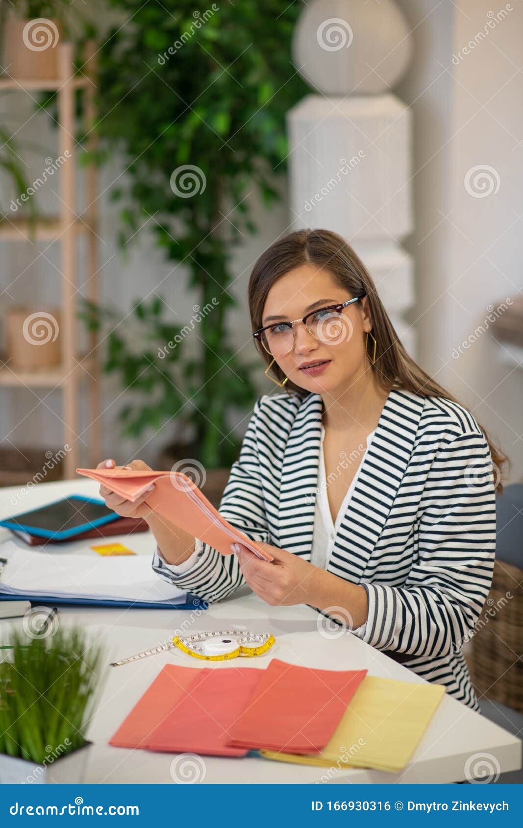 Nice Professional Designer Working in the Office Stock Photo - Image of ...