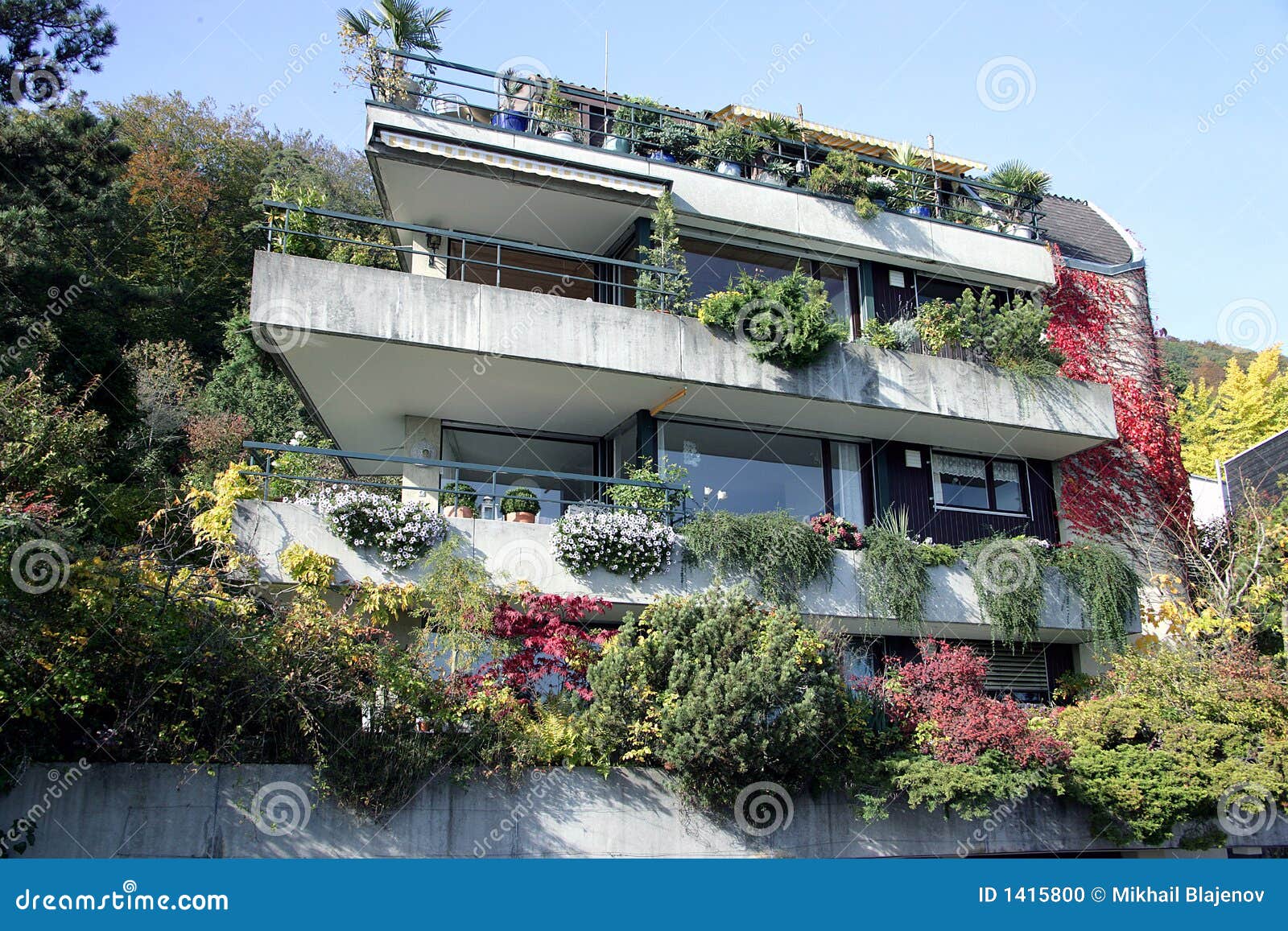 Nice property 2 stock photo. Image of plants, terrace - 1415800