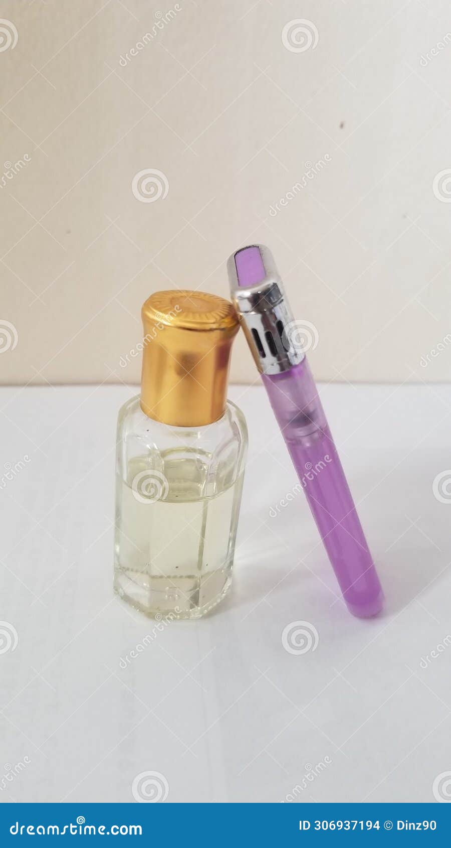 Nice Purple Perfume Bottle and Lighter Stock Photo - Image of nice ...