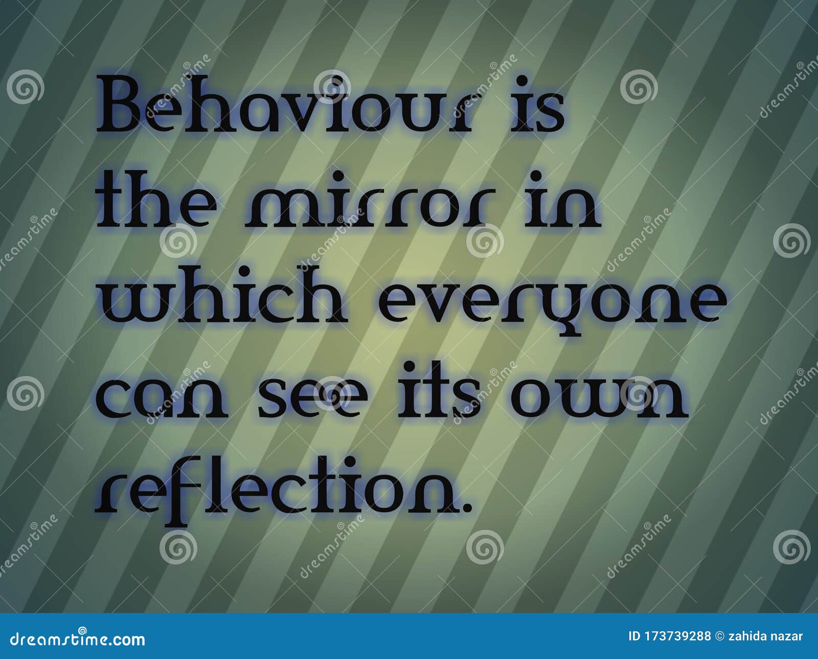 A Nice Quote about Behaviour Stock Illustration - Illustration of ...