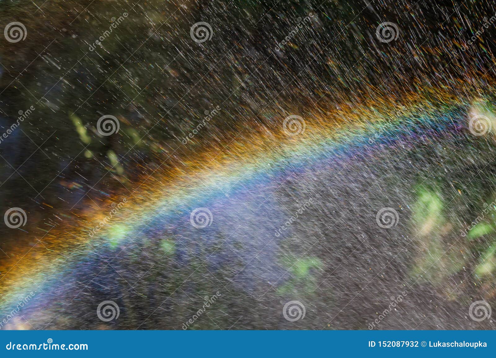 Nice Rainbow on Splash Water, Abstract Shape, Close Up Photo, Copy ...
