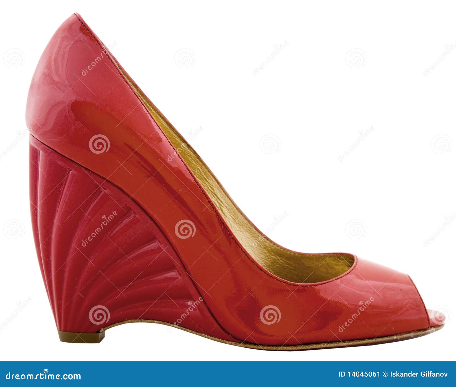 Nice red woman s shoe. stock image. Image of effect, close - 14045061