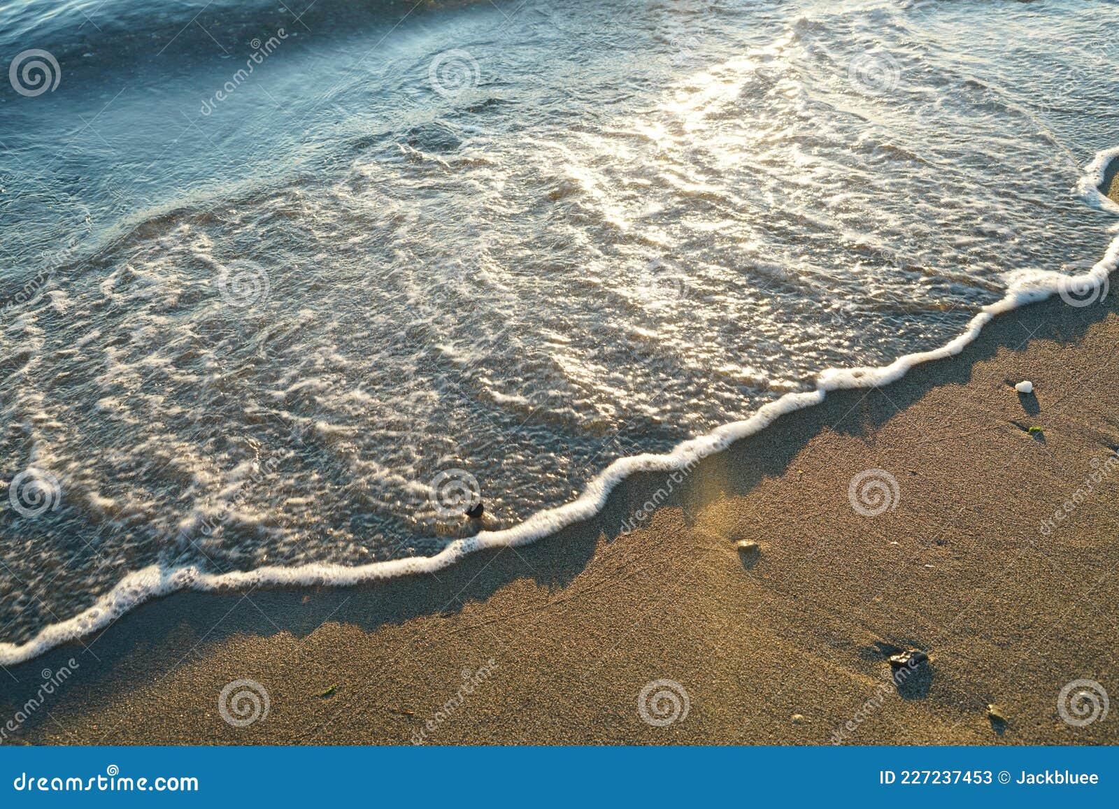 Golden Sand Beach Reflection Stock Image - Image of wave, washington ...