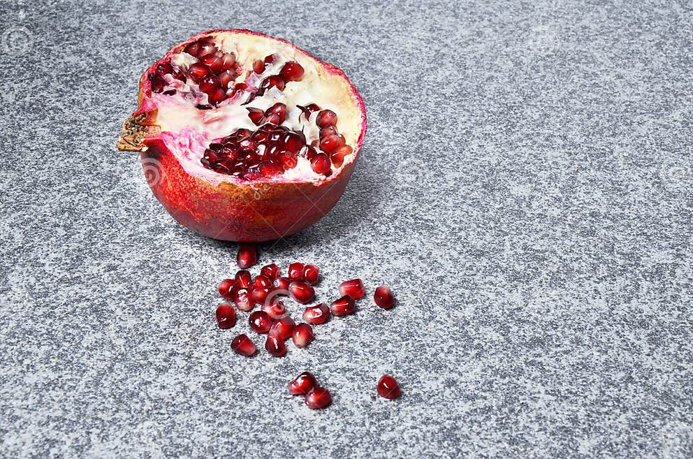 Nice and ripe pomegranate stock photo. Image of eating - 85623376