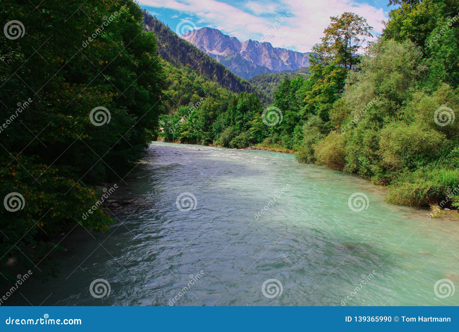 Nice River in the Bavarian Alps Stock Photo - Image of boat ...