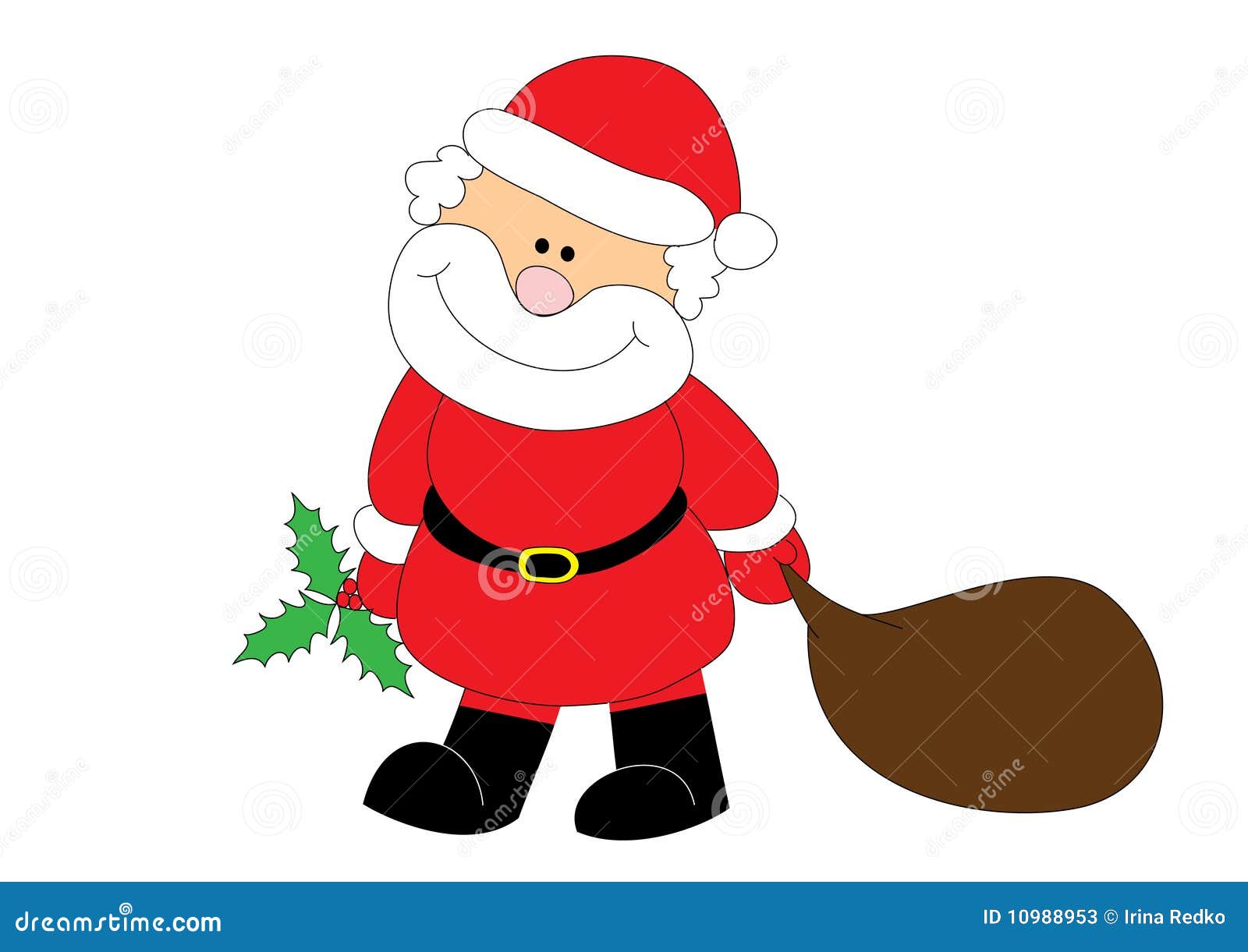 Nice santa claus stock illustration. Illustration of happiness - 10988953