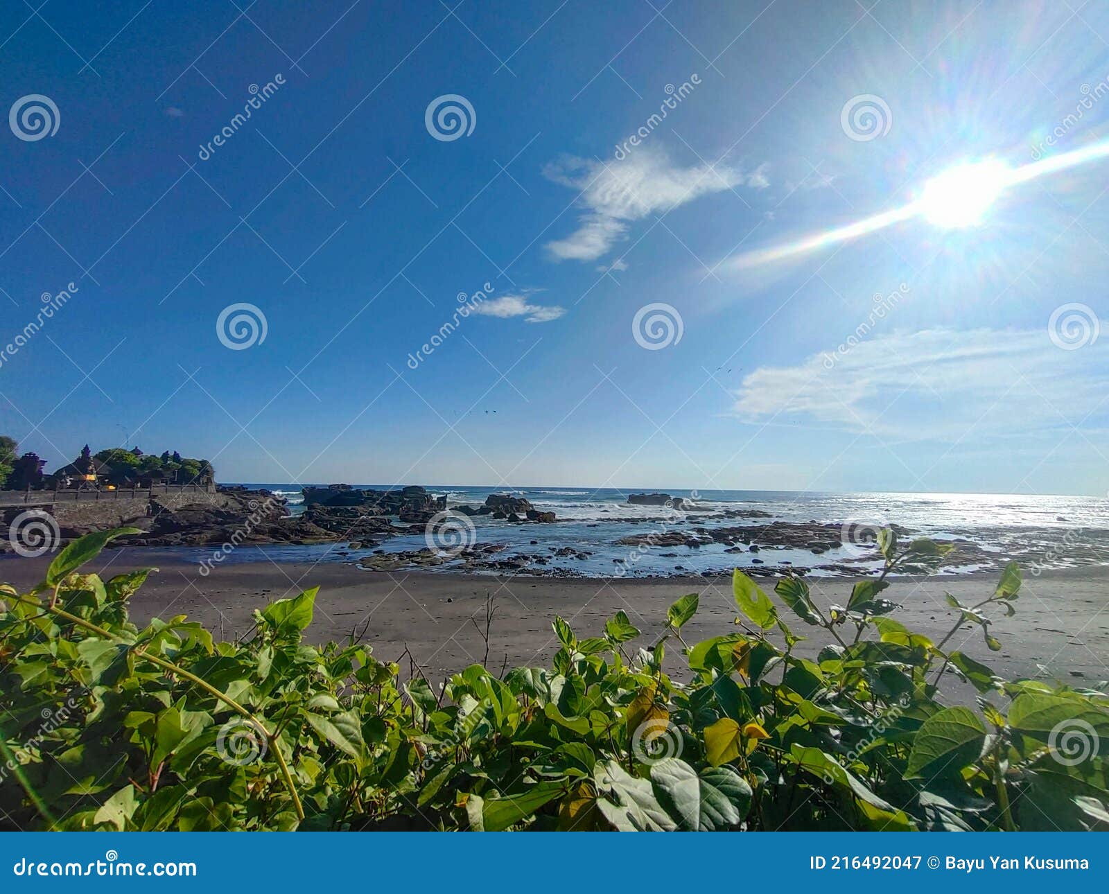 A Nice Scenery on the Beach Stock Image - Image of nice, sunshin: 216492047