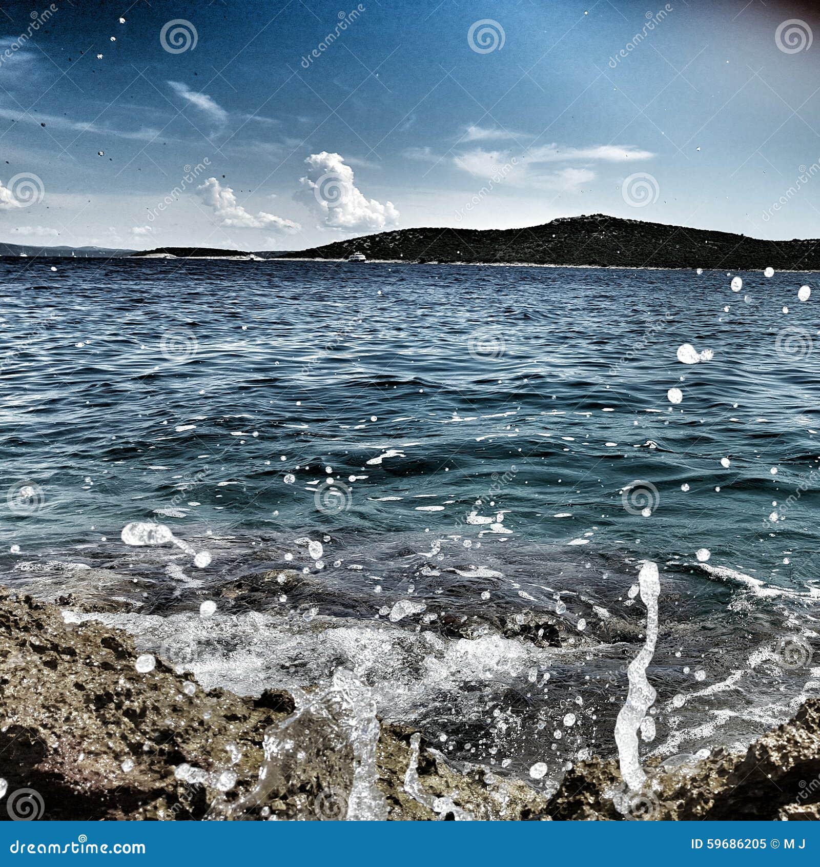 Nice see view stock image. Image of wild, rocks, view - 59686205