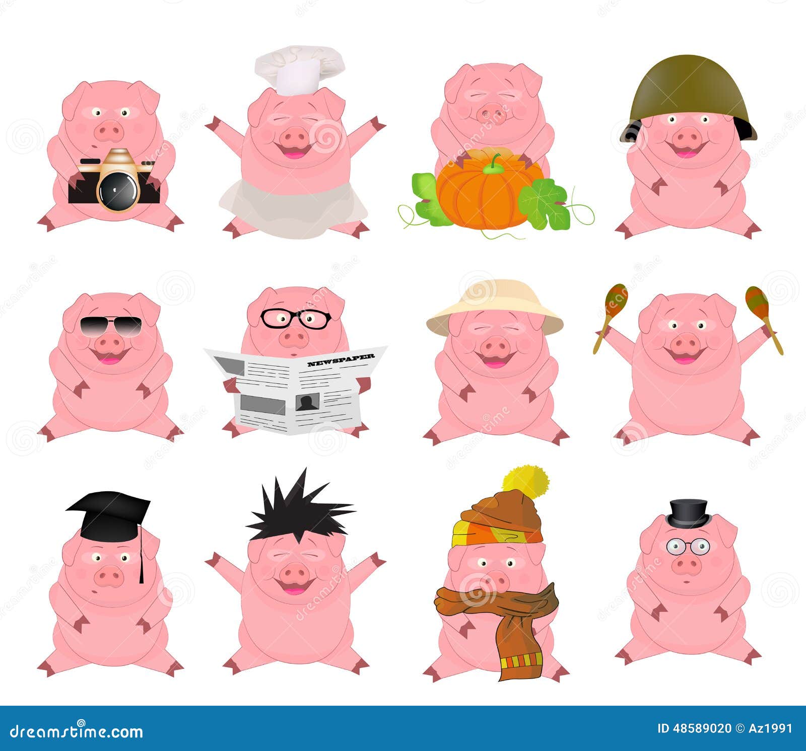 Cartoon Pigs | CartoonDealer.com #31368179