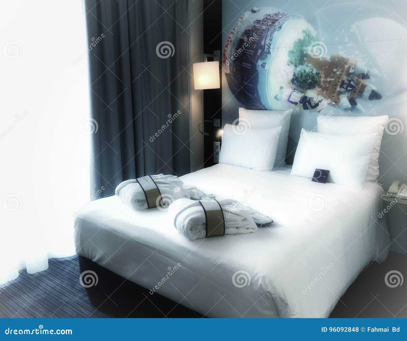 Nice Simple and Clean Decorating Bedroom Good Sleep Editorial Stock ...