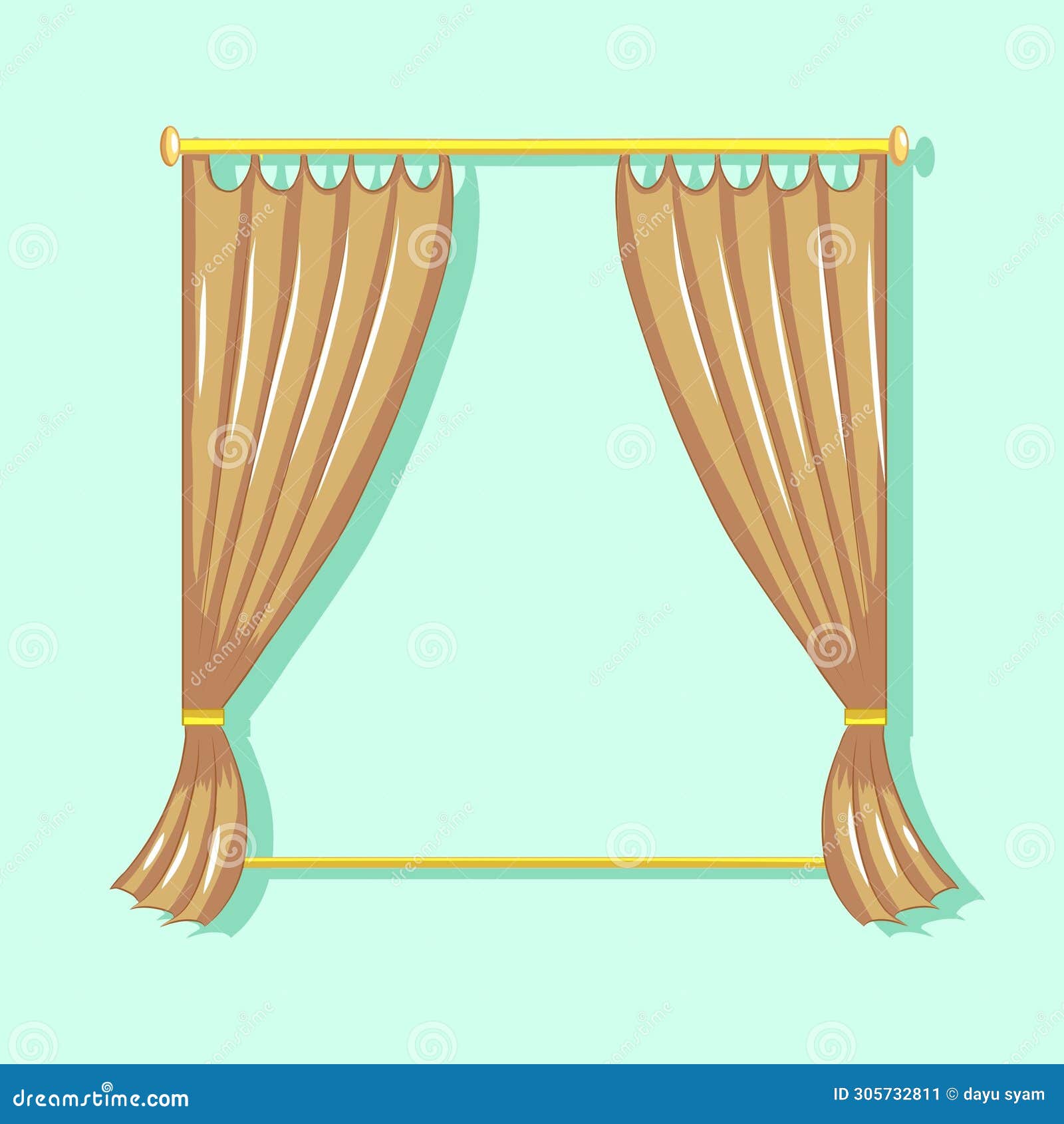 Nice Simple Curtain Illustration Image Stock Illustration ...