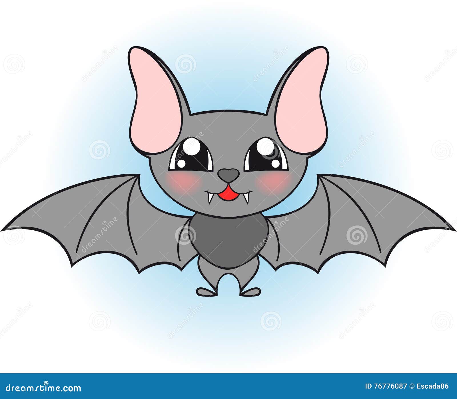 Nice single bat stock vector. Illustration of style, blye - 76776087