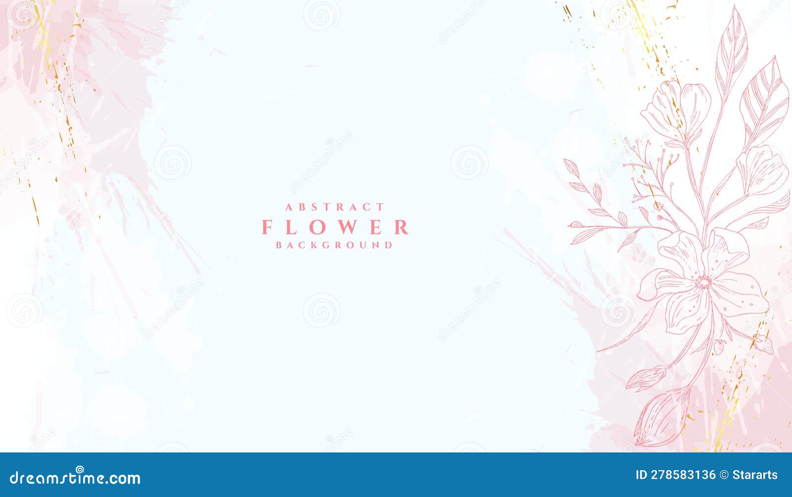Nice Sketch of Spring Season Flower and Leaves Background Design Stock ...