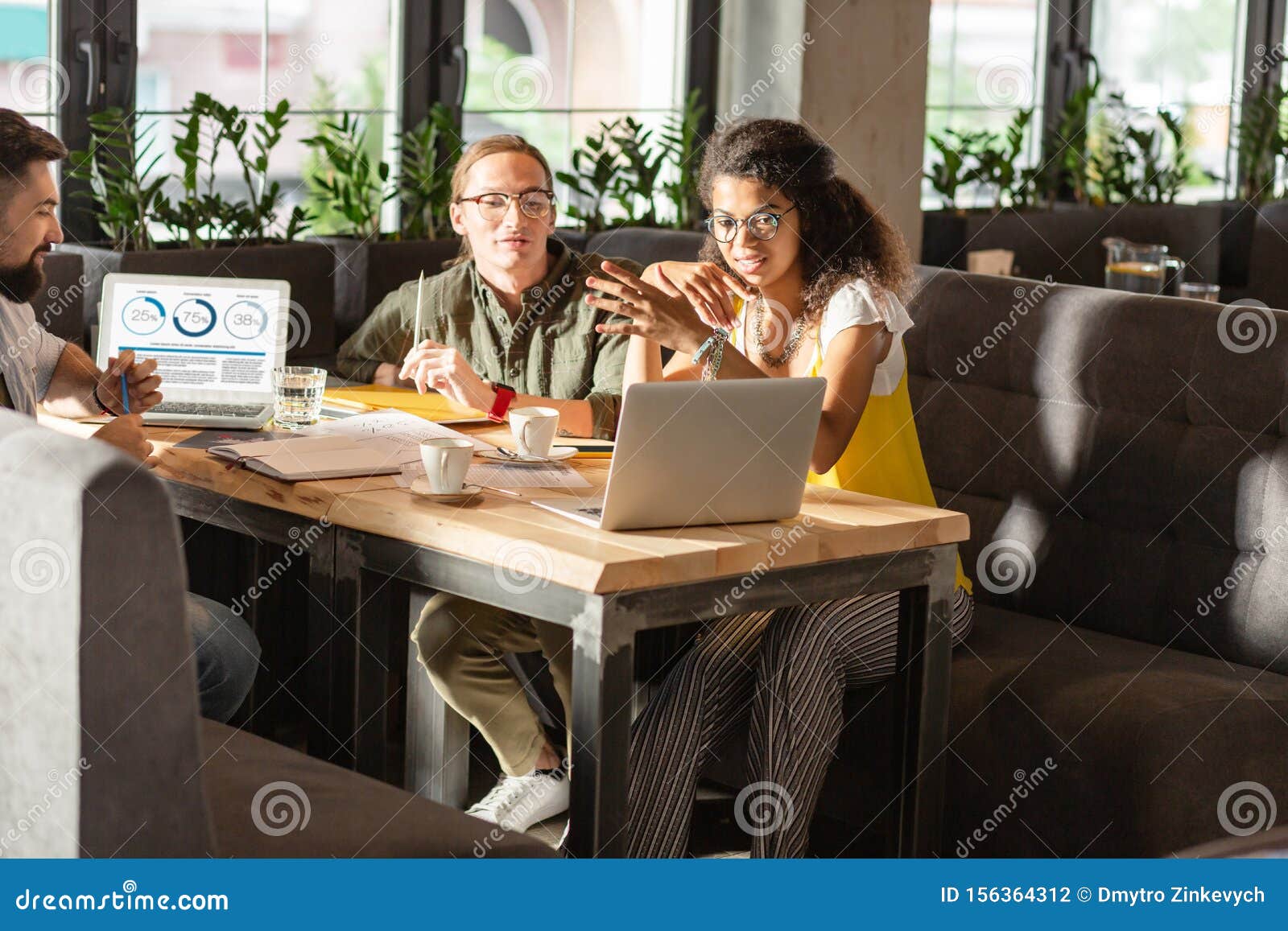 Nice Smart People Looking at the Laptop Screen Stock Photo - Image of ...