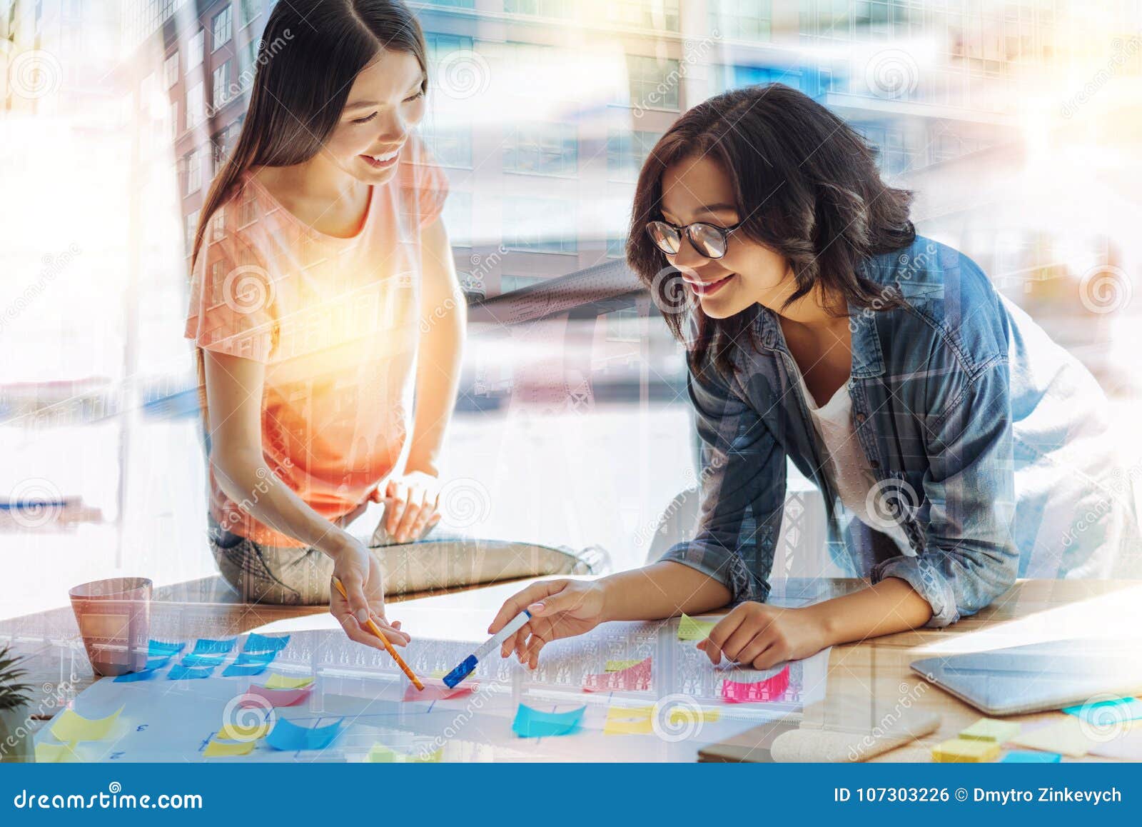 Nice Smart Students Working on Their Project Stock Photo - Image of ...