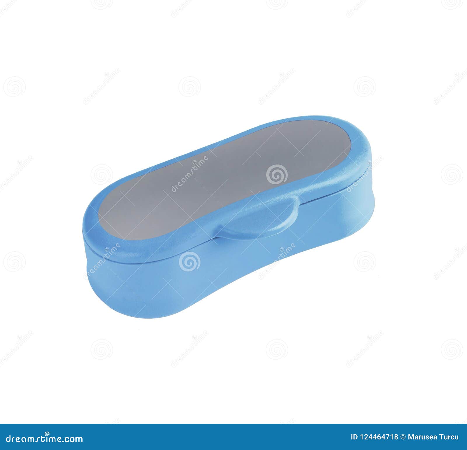 Nice Square Dark Blue Soap in a Plastic Box Stock Photo - Image of ...