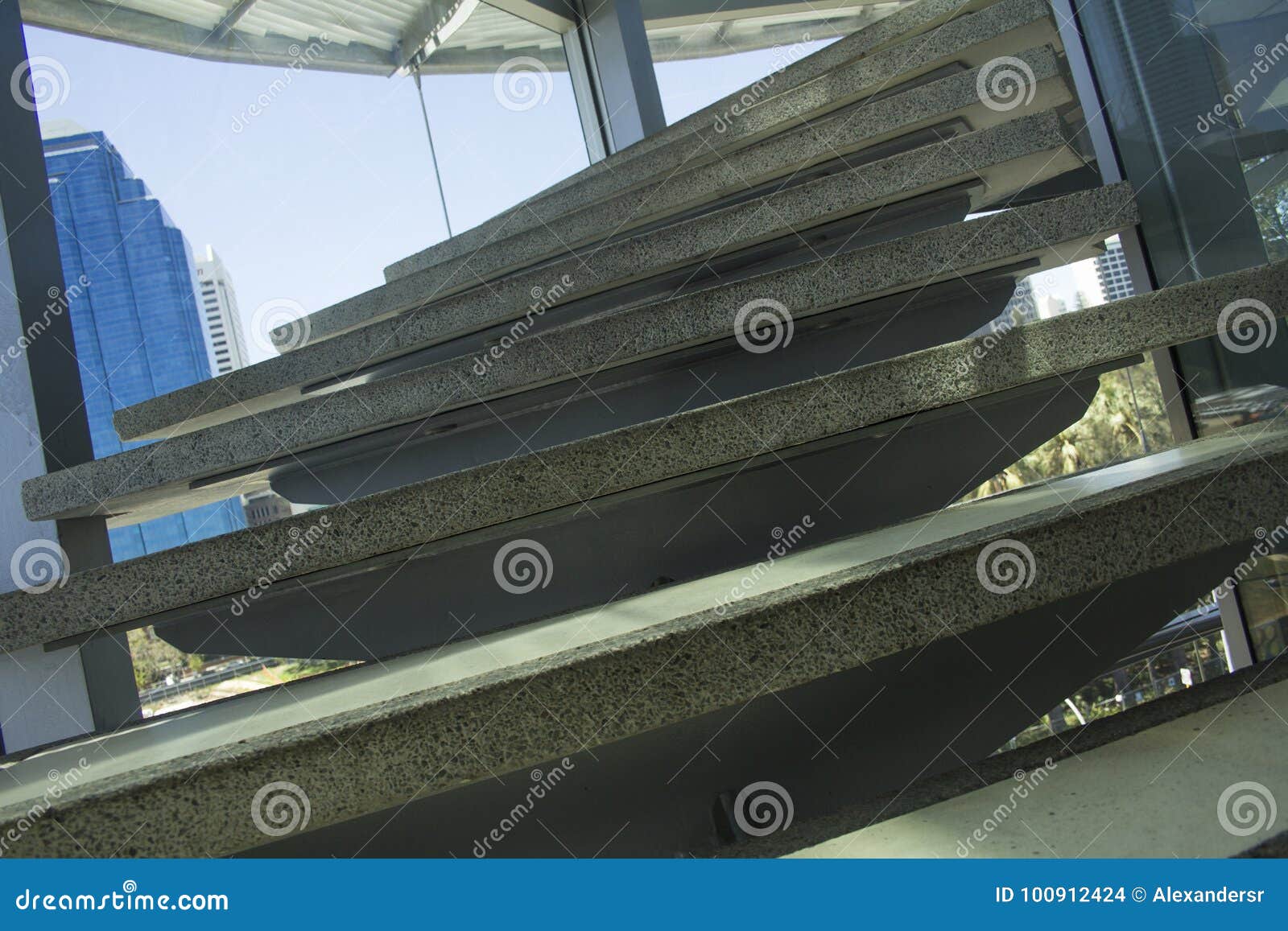 Stairs on Modern Building Perth Australia Stock Photo - Image of urban ...