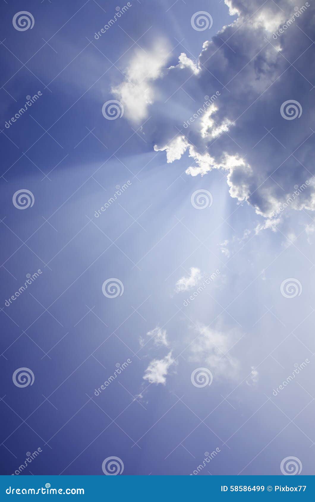 Nice Sun Beam Shining through Clouds Stock Image - Image of beautiful ...