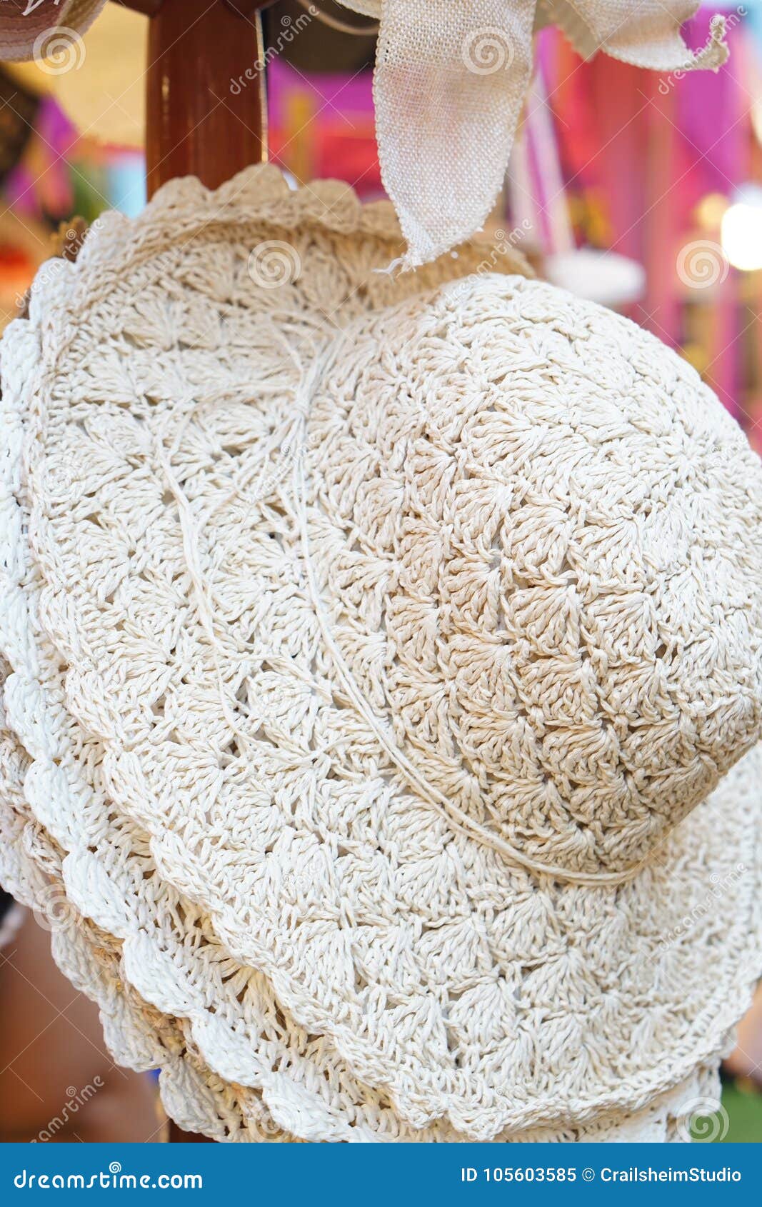 Nice Sun Hat at Friendly Colored Background Stock Image - Image of ...