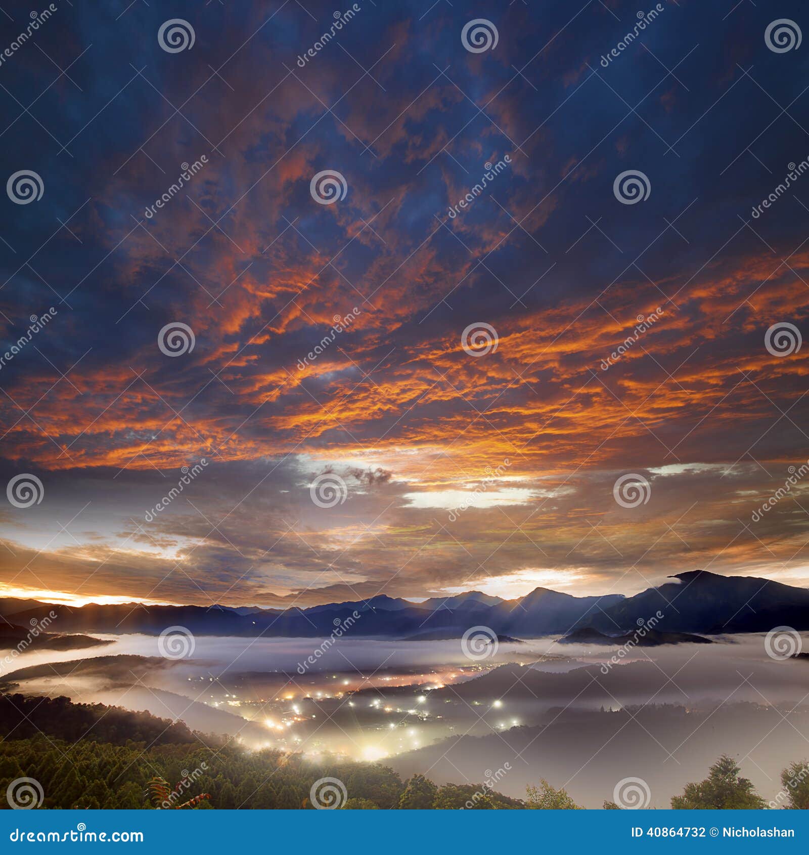 Nice sunrise stock photo. Image of night, light, continuous - 40864732