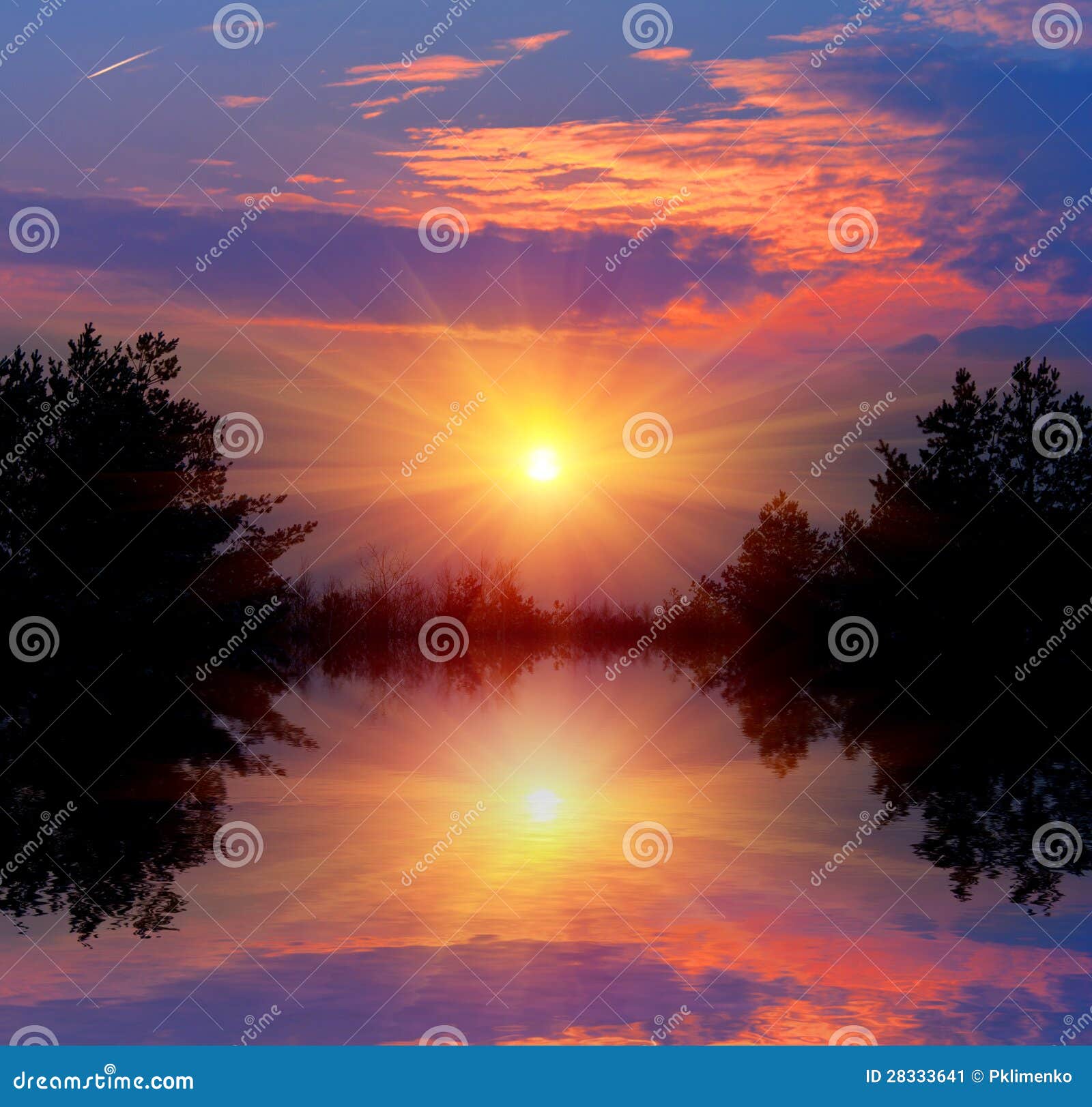 Nice sunset stock image. Image of magic, contour, outdoor - 28333641