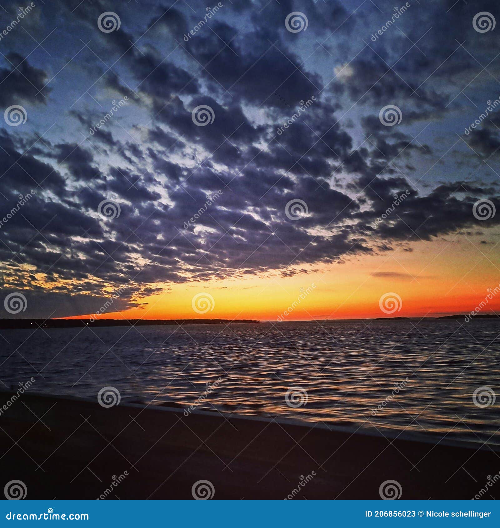 Nice Sunset at the Beach in Cold Winter Stock Image - Image of ...
