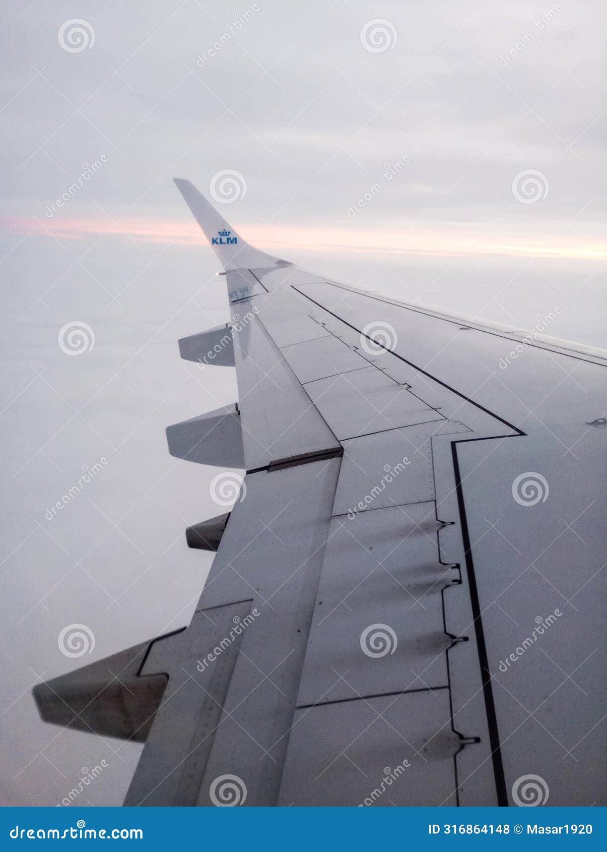 Nice Sunset from the Deck of a Flying Plane Stock Photo - Image of ...
