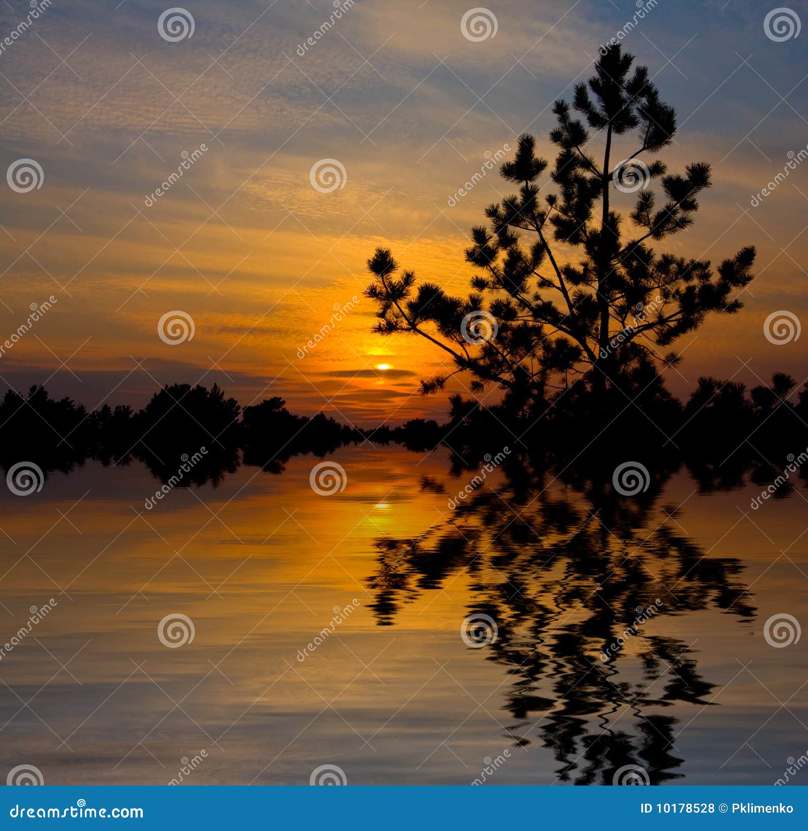 Nice sunset on lake stock photo. Image of clouds, space - 10178528