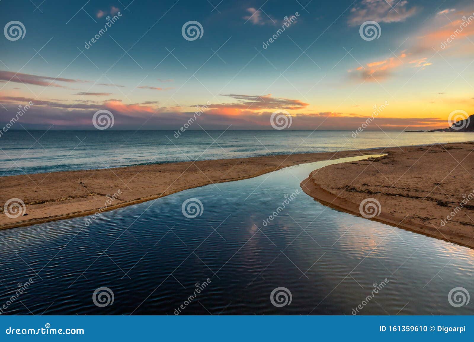 Nice Sunset Picture from Spanish Beach in Costa Brava Stock Photo ...