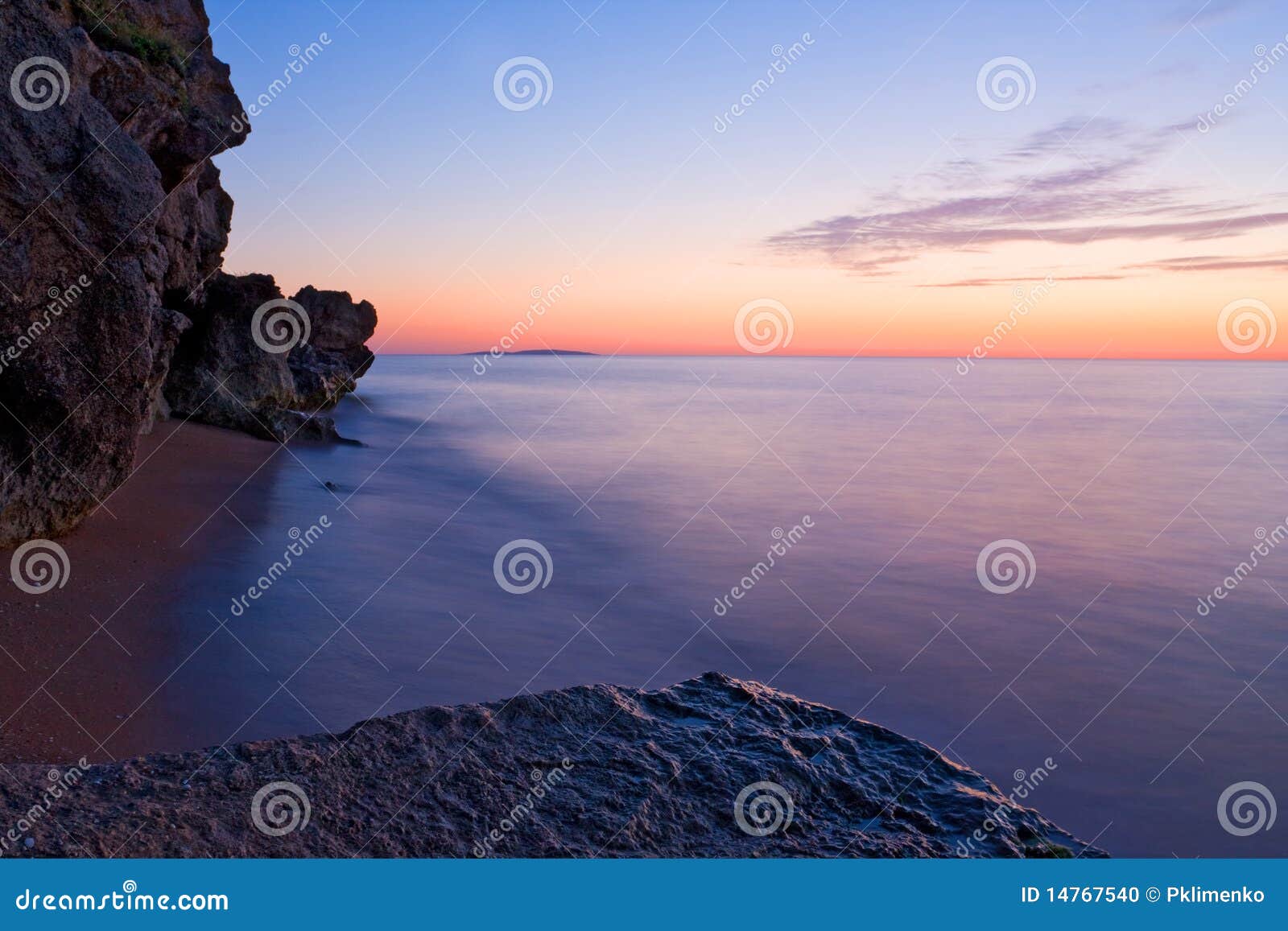 Nice sunset on sea stock photo. Image of horizont, sand - 14767540