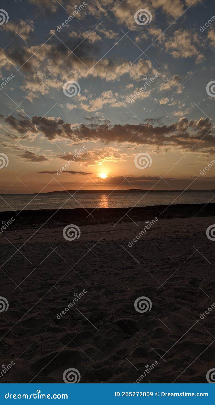 Nice Sunset stock image. Image of sunset, beach, tablolong - 265272009