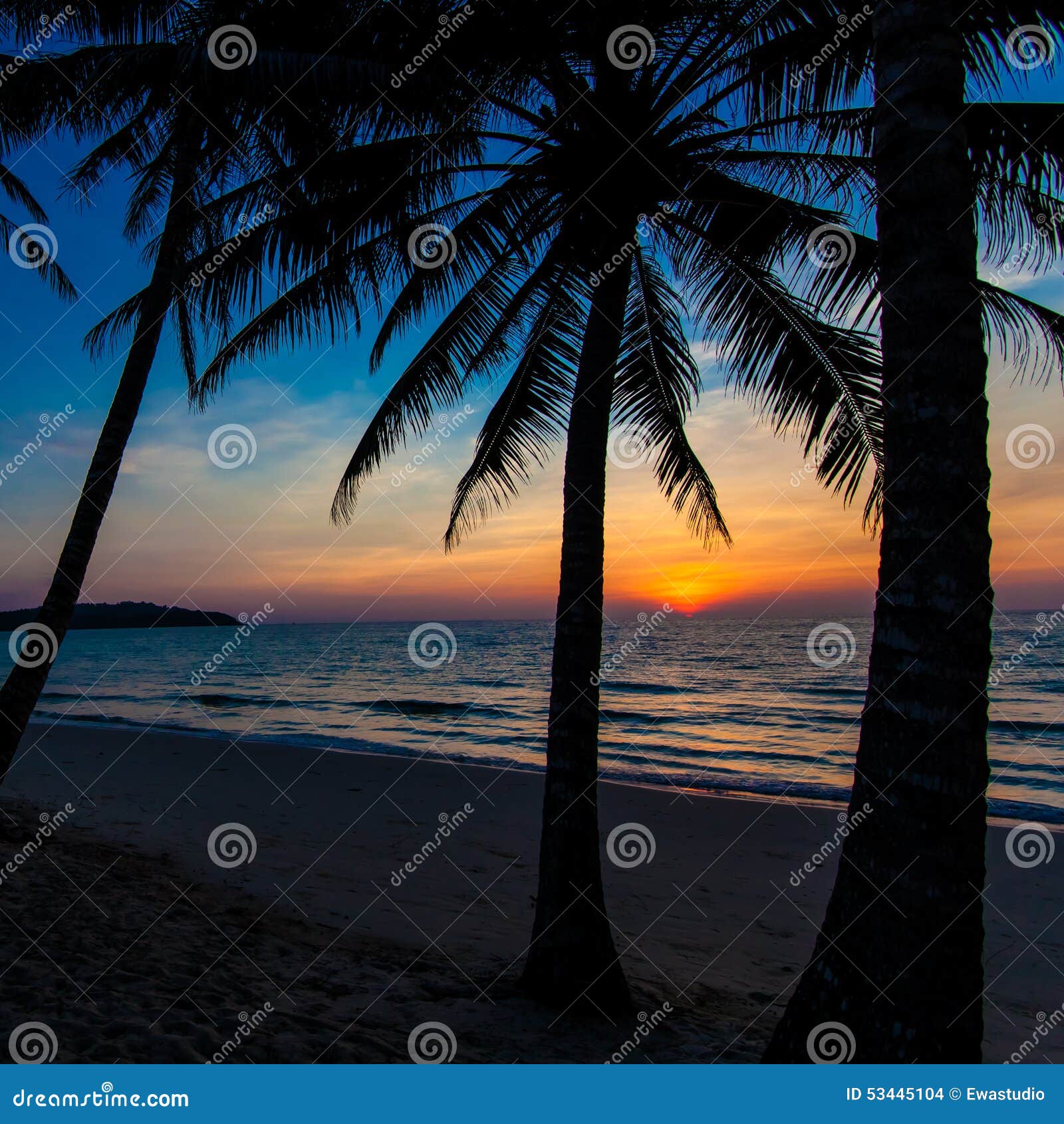 Nice Sunset. Tropical Sunset Stock Photo - Image of getaway, exotic ...