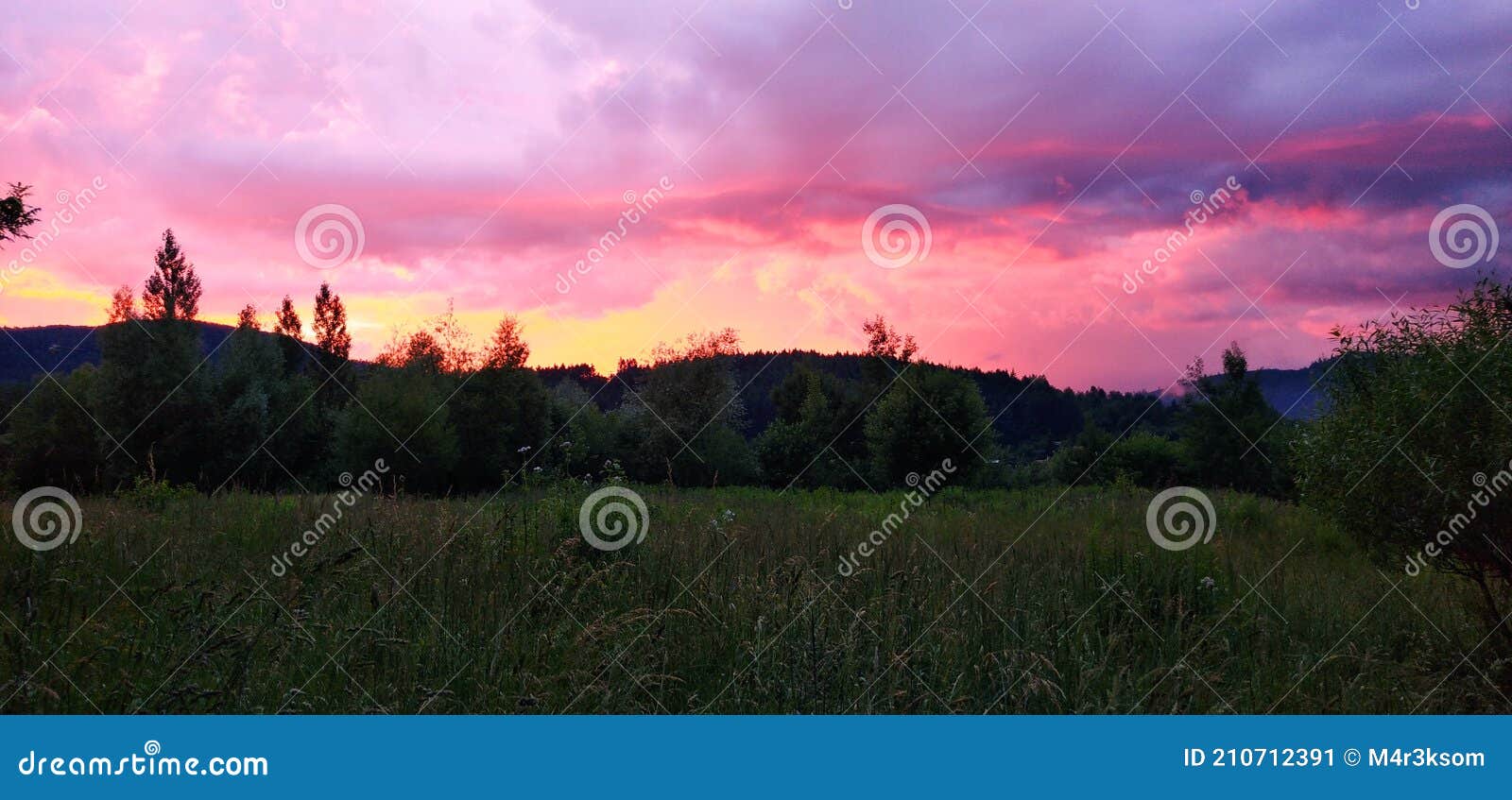 Nice sunset stock image. Image of grassland, nice, cloud - 210712391