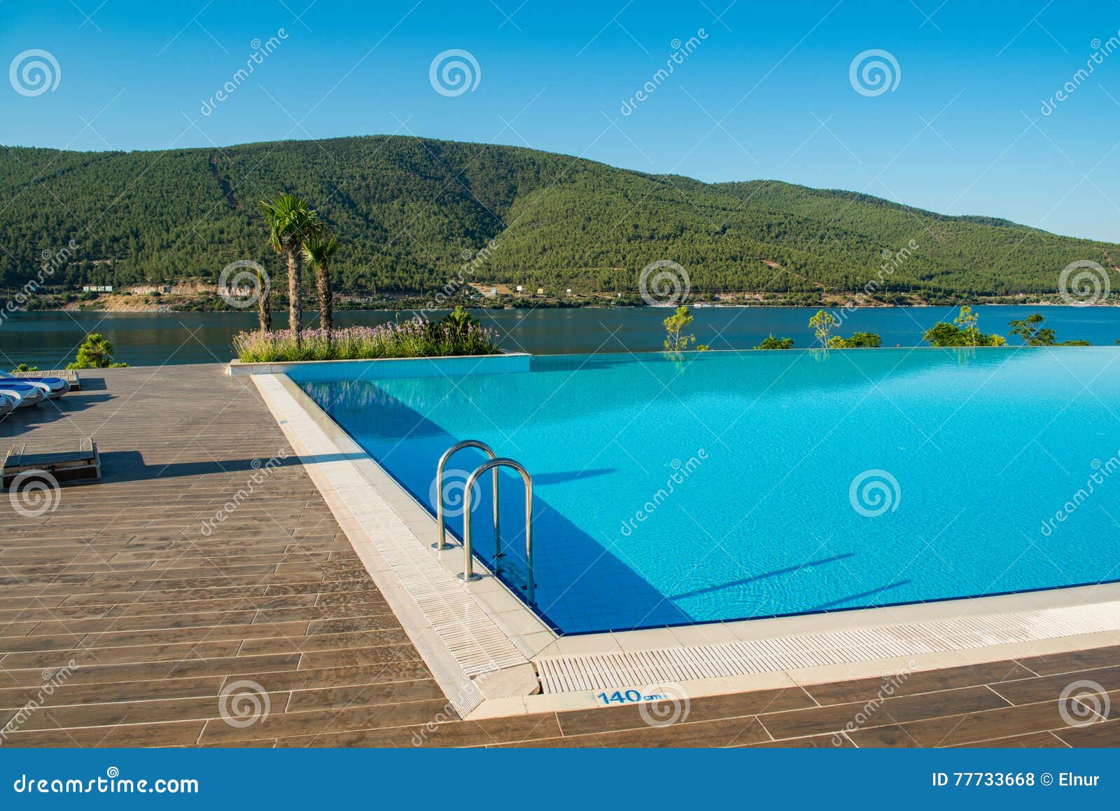 The Nice Swimming Pool Outdoors on Bright Summer Day Stock Photo ...