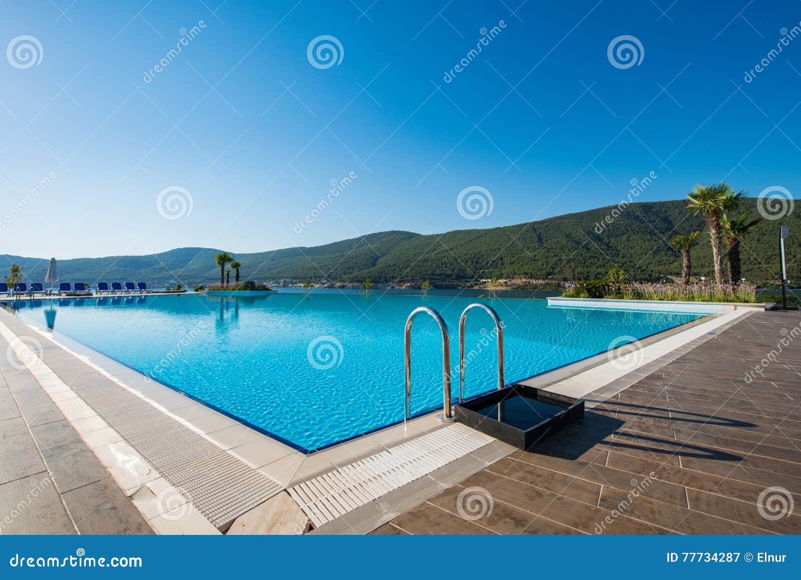 The Nice Swimming Pool Outdoors on Bright Summer Day Stock Image ...
