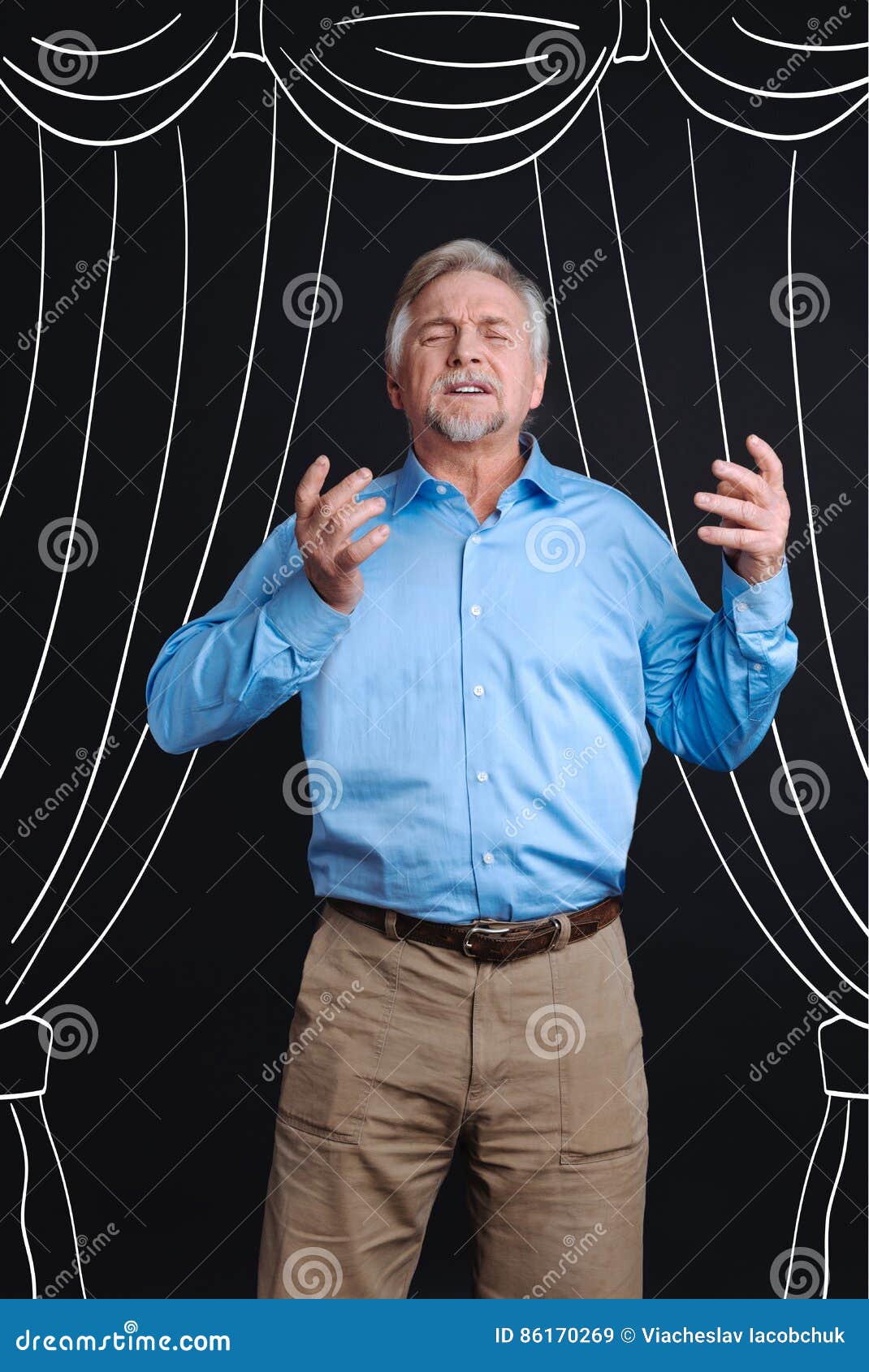 Nice Talented Man Performing on Stage Stock Image - Image of lifestyle ...